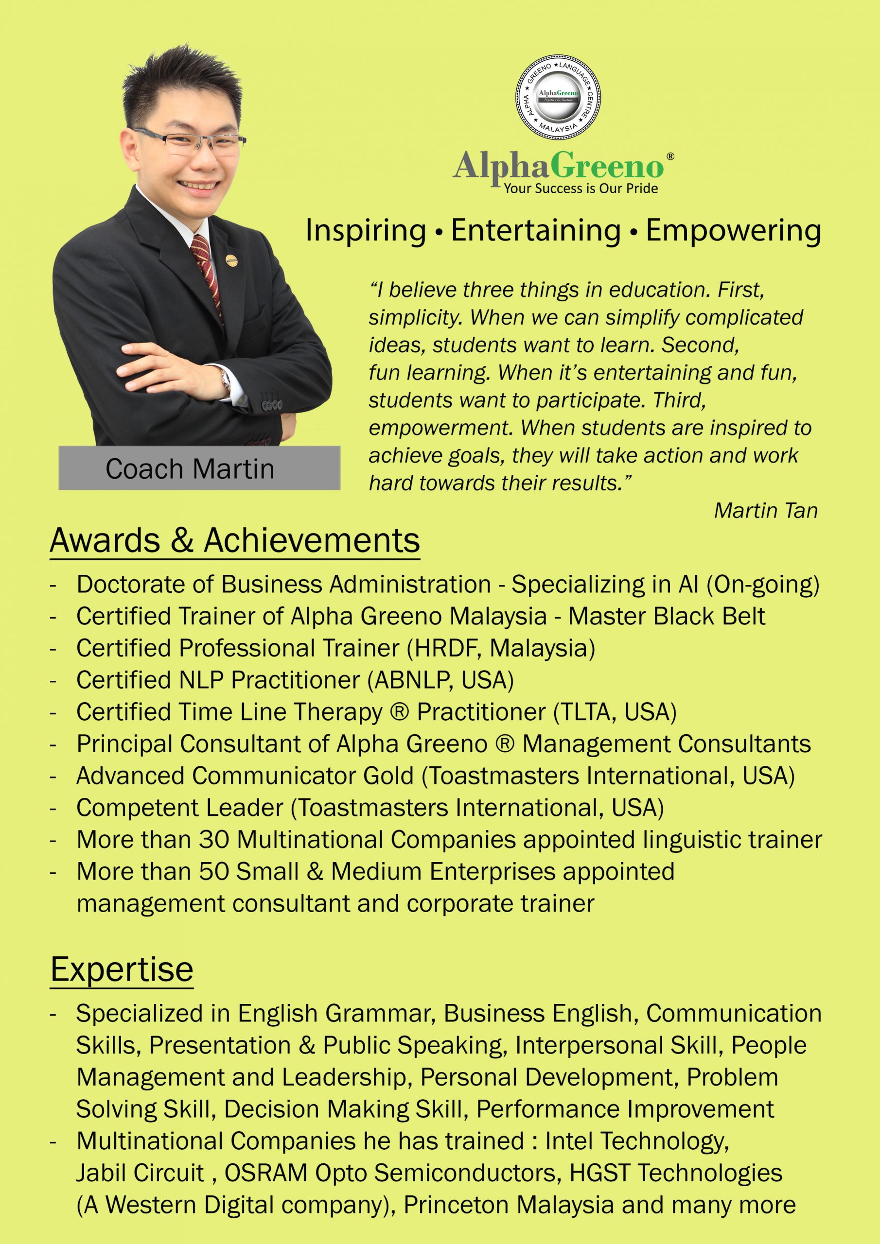 About Us - Alpha Greeno